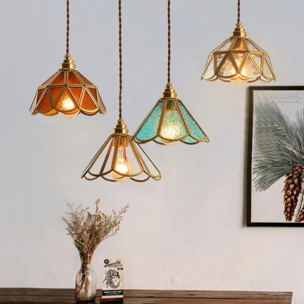 Brivon - Elegante Pendelleuchte mit Glas-Lateindesign für ein ...
